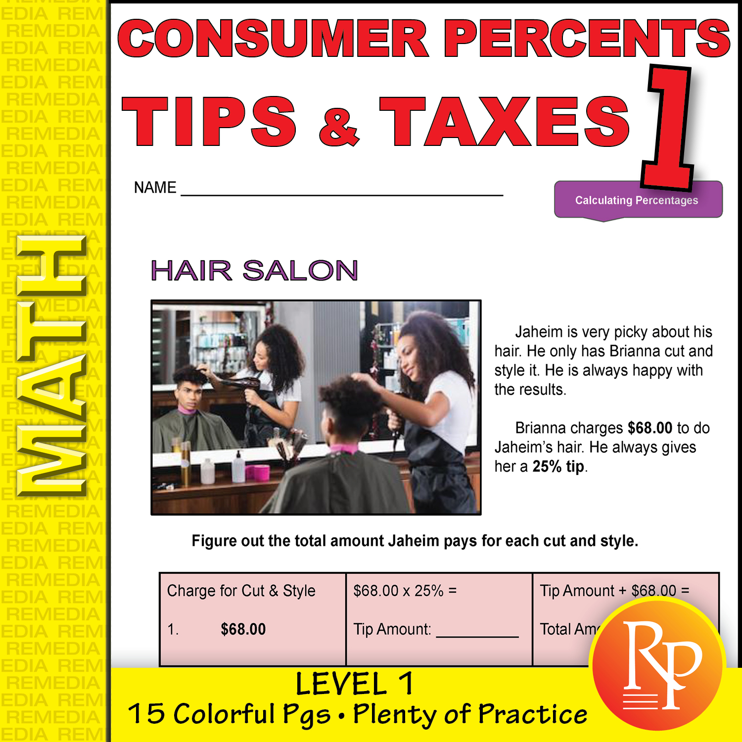 Math, Consumer, Percents, Tips, Sales Tax, money, life skills